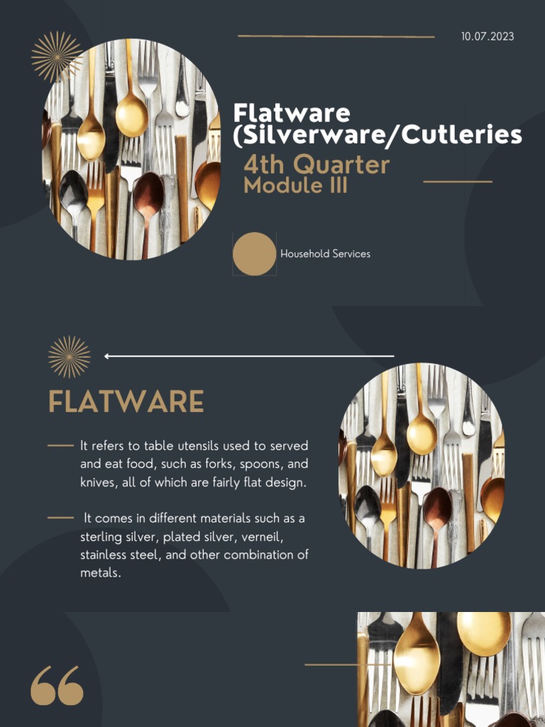 Flatware Module 3 4th Quarter | PDF | Spoon | Teaspoon