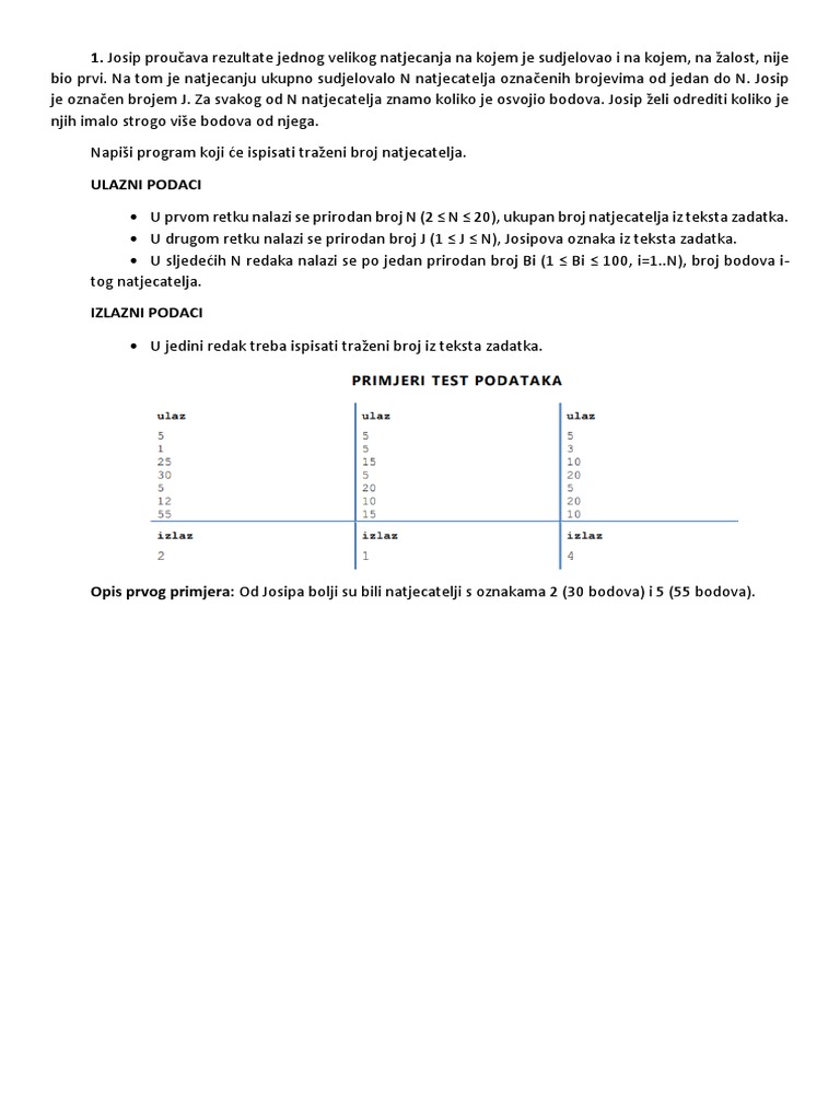 Pajton Zadaci - Za - Vježbu | PDF