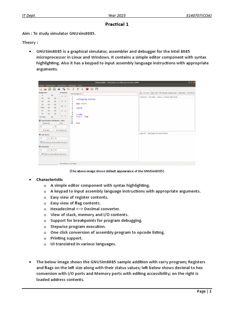 COA Lab Manual | PDF COA Lab Manual | PDF