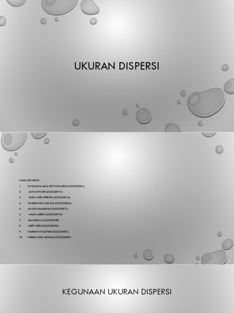 Ukuran Dispersi Statistika | PDF