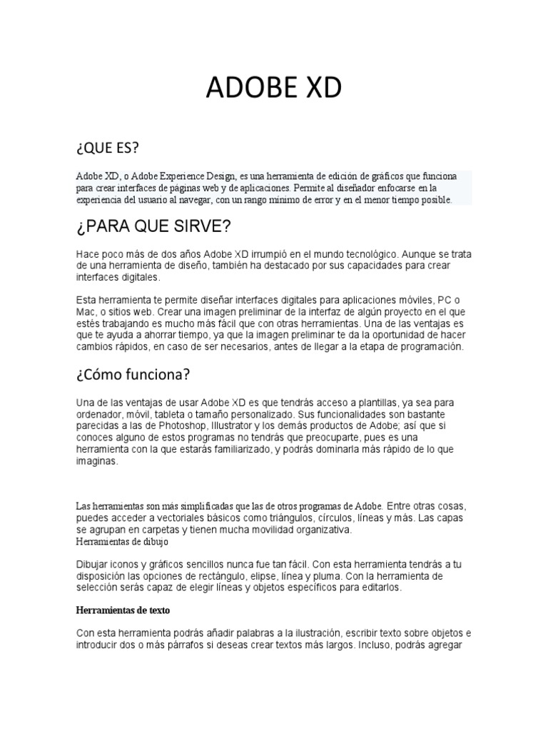 Adobe XD | PDF | Interfaz de usuario | Ilustrador Adobe