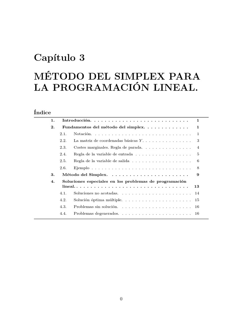 Método Simplex en Programación Lineal | PDF | Programación lineal ...