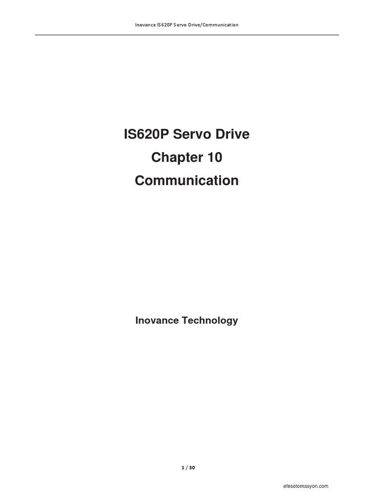 Inovance Servo Is620p Servo Drive Communication en | PDF | Programmable ...