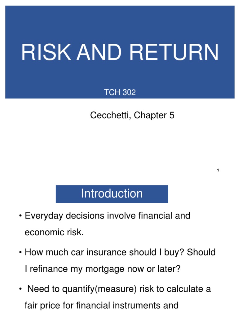2023 Risk and Return | PDF | Risk | Financial Risk