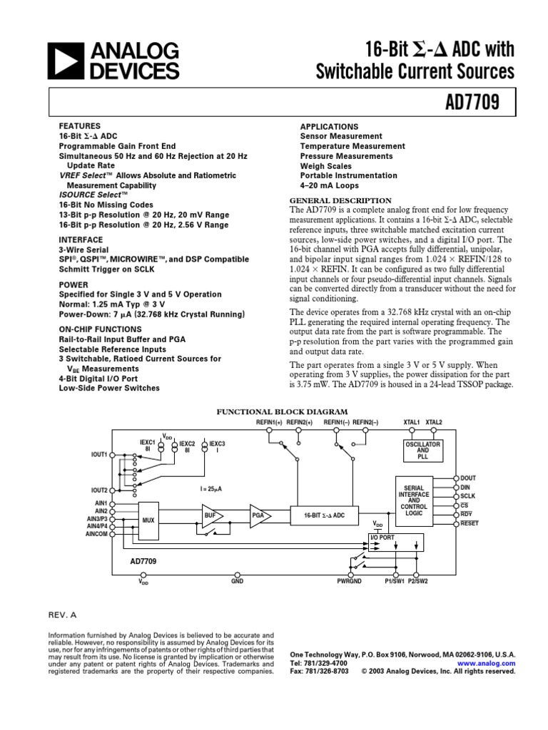 16-Bit Switchable Current Sources: - ADC With | PDF | Analog To Digital ...