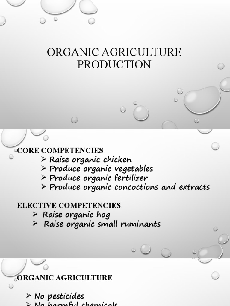 Organic Agriculture Production | PDF | Compost | Pig