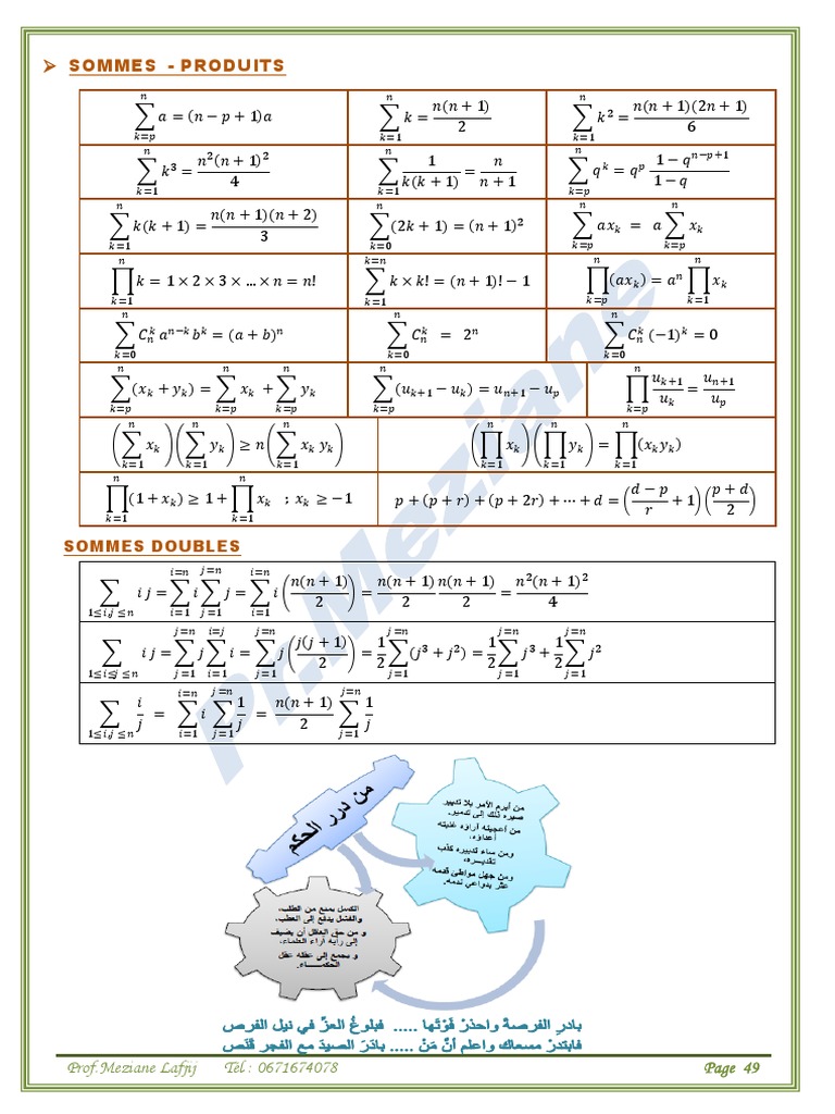 Sommes et Produits en Mathématiques | PDF
