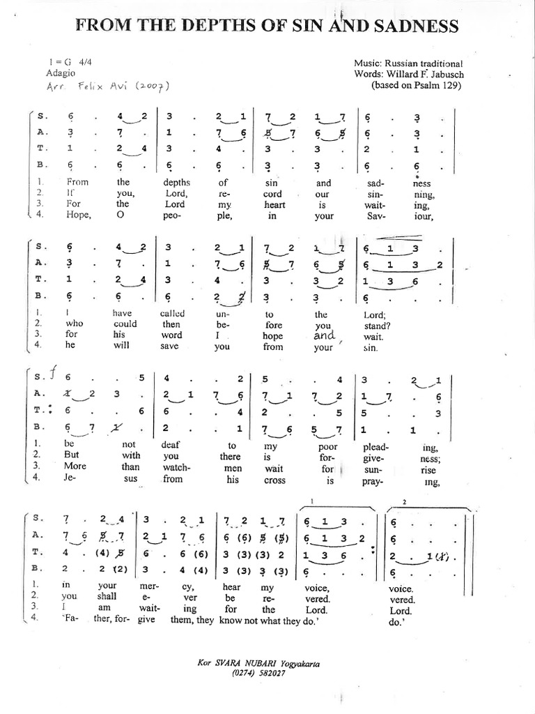 From The Depths of Sin and Sadness | PDF