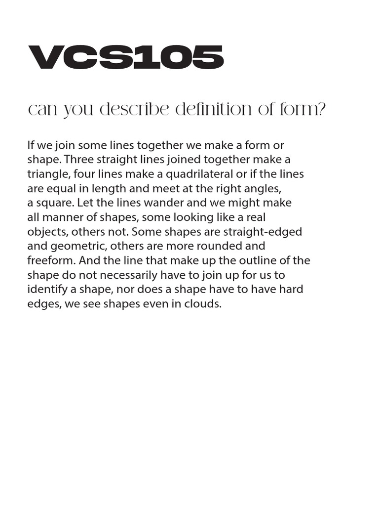 Definition of Form | PDF