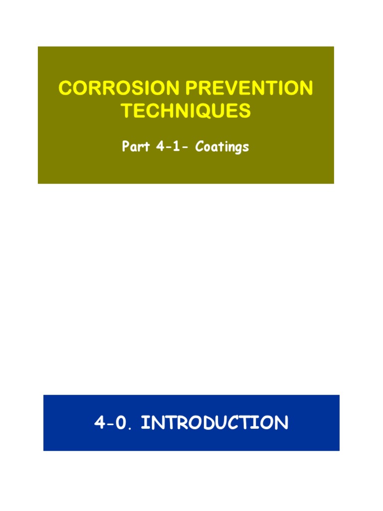 4-1 Corrosion Protection - Coating | PDF