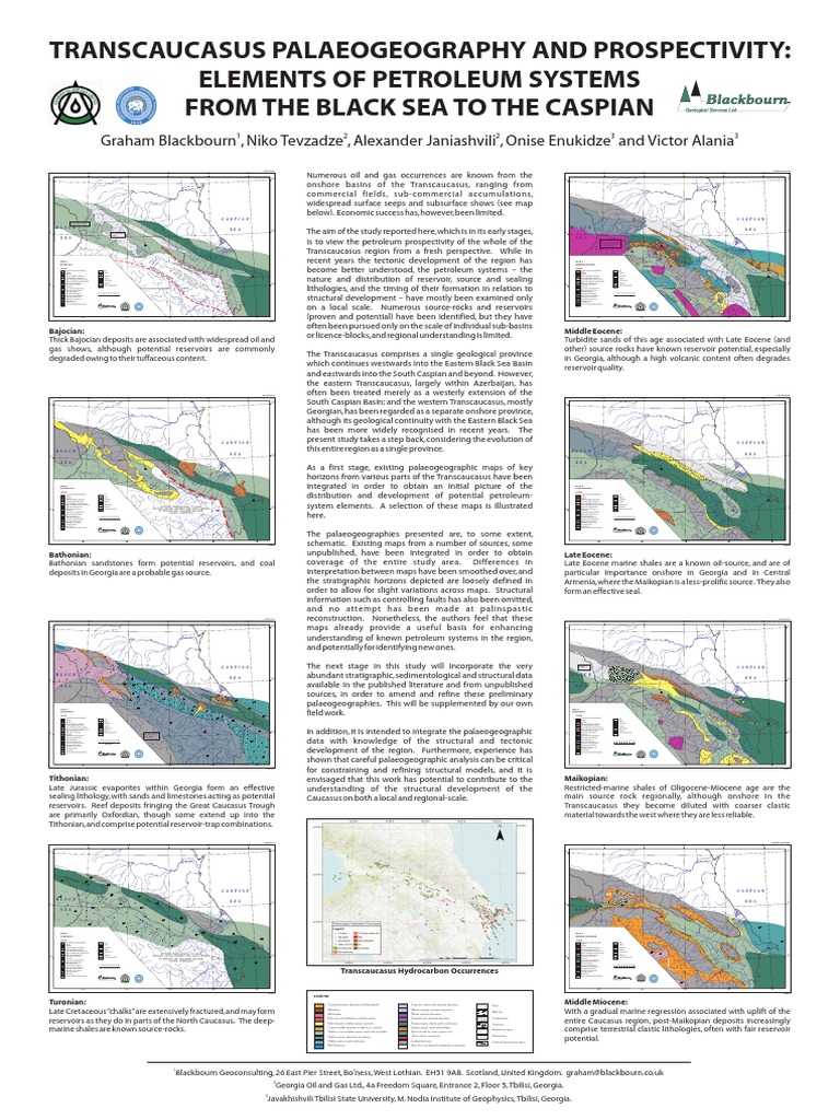 Transcaucasus Palaeogeography Poster A0 (Blackbourn Geoconsulting ...