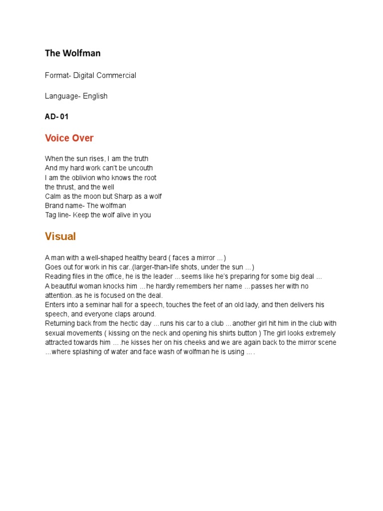 The Wolfman Ad-02 Advt | PDF