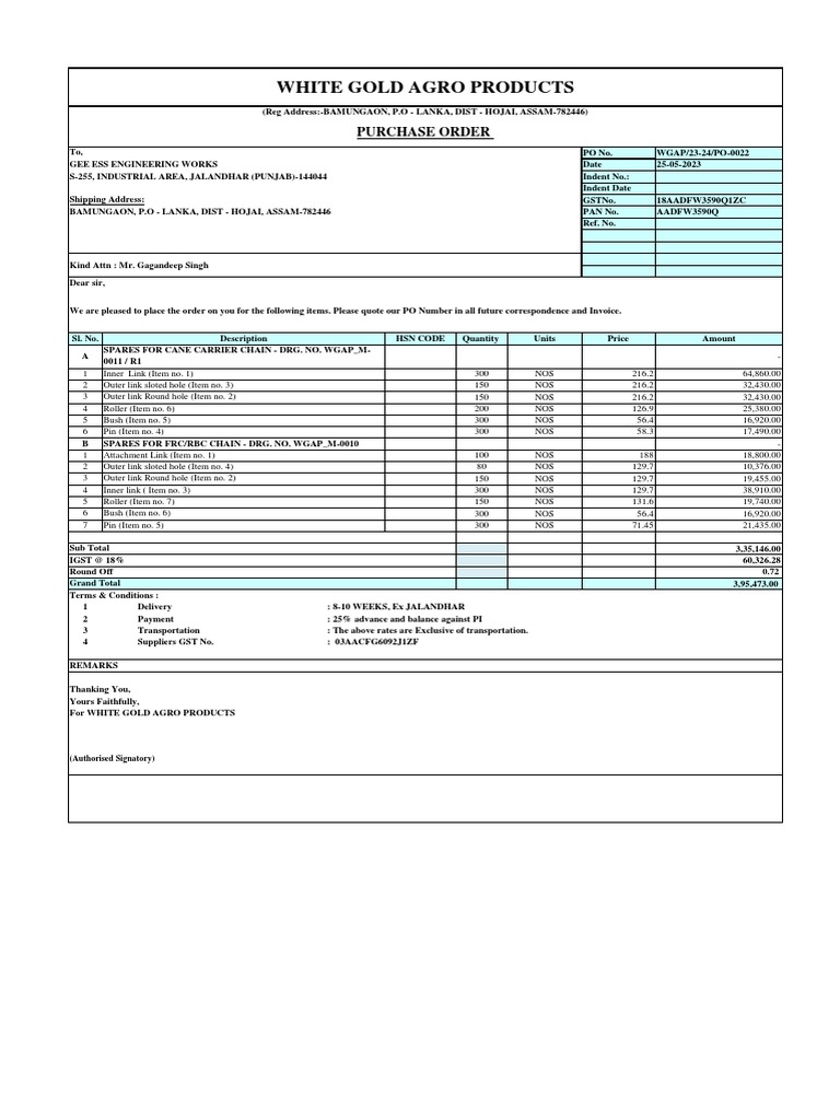 White Gold P.O 022 | Download Free PDF | Taxes | Government Finances
