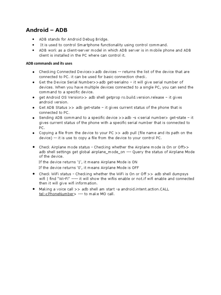 ADB Cammands | PDF