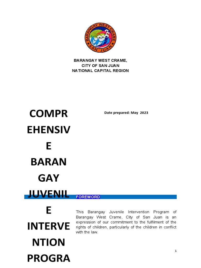 THREE YEAR CBJIP SAN JUAN - EDITED | PDF | Children's Rights | Child ...