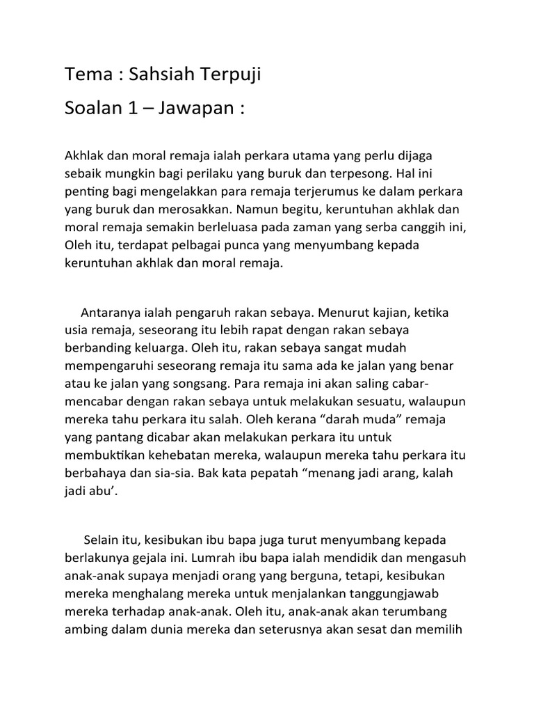 Karangan Salasilah Diri | PDF