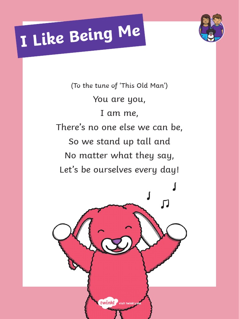 I Like Being Me Song Sheet | PDF