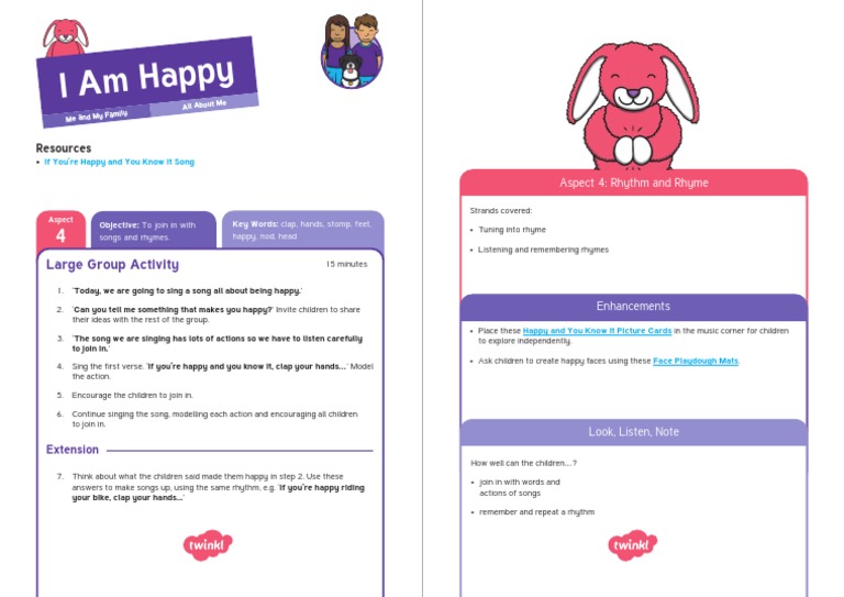 I Am Happy Activity Card | PDF