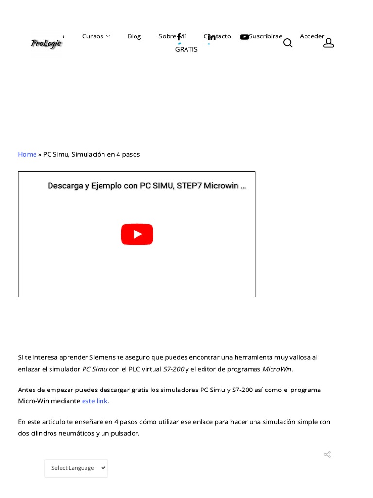PC Simu y S7-200, Simulación en 4 Pasos - Descargar GRATIS!! | PDF