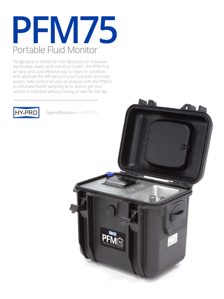 PFM75 Portable Fluid Monitor | PDF | Power Supply | Physical Sciences