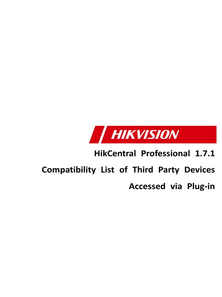 Compatibility List of Third Party Devices Accessed Via Plug-In | PDF ...