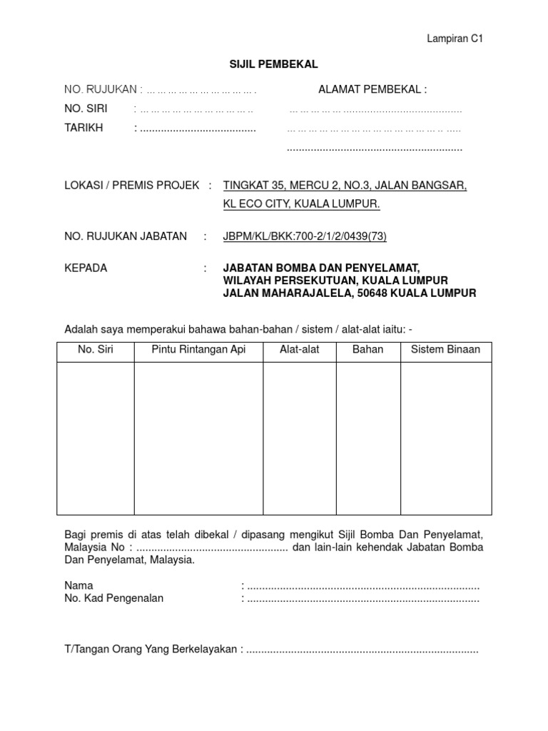 Lampiran C1, C2 & C3 | PDF