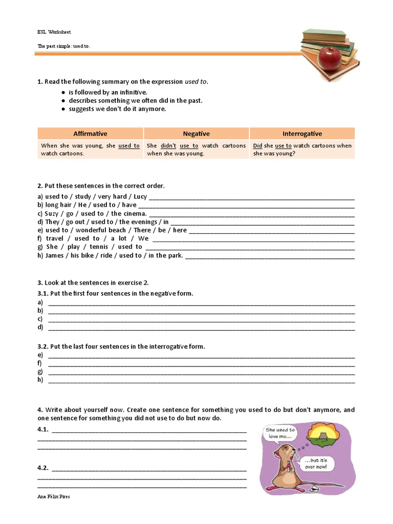 Past Simple 2 Used To - 1 | PDF | Syntax | Morphology