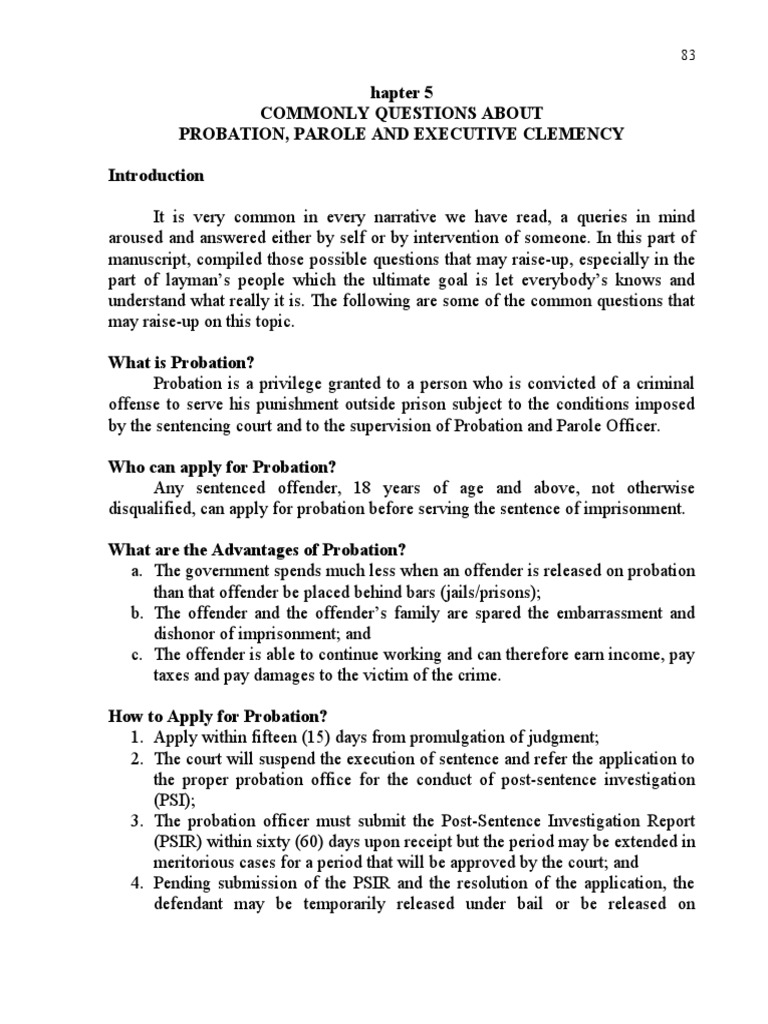 Understanding Parole and Executive Clemency | PDF | Probation | Bail