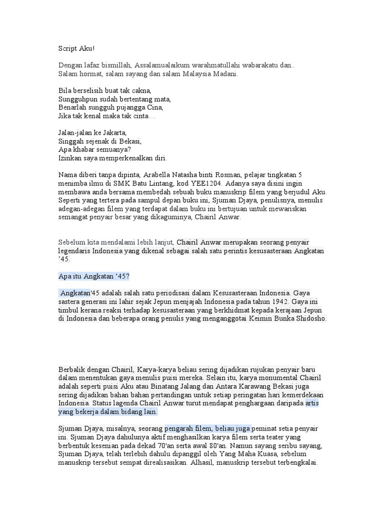 Script Aku | PDF