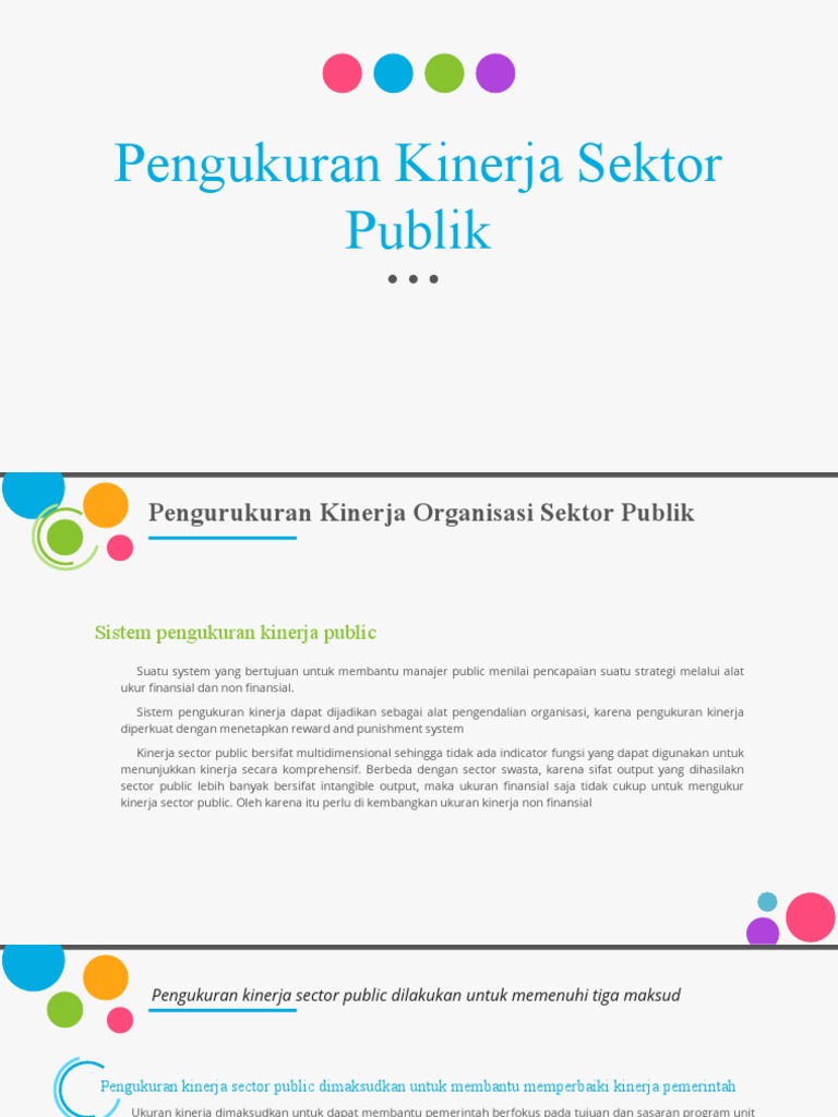 Pengukuran Kinerja Sektor Publik | PDF