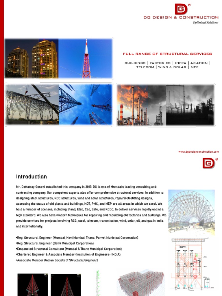 DG Design & Construction Services Overview | PDF | Mumbai | Engineering