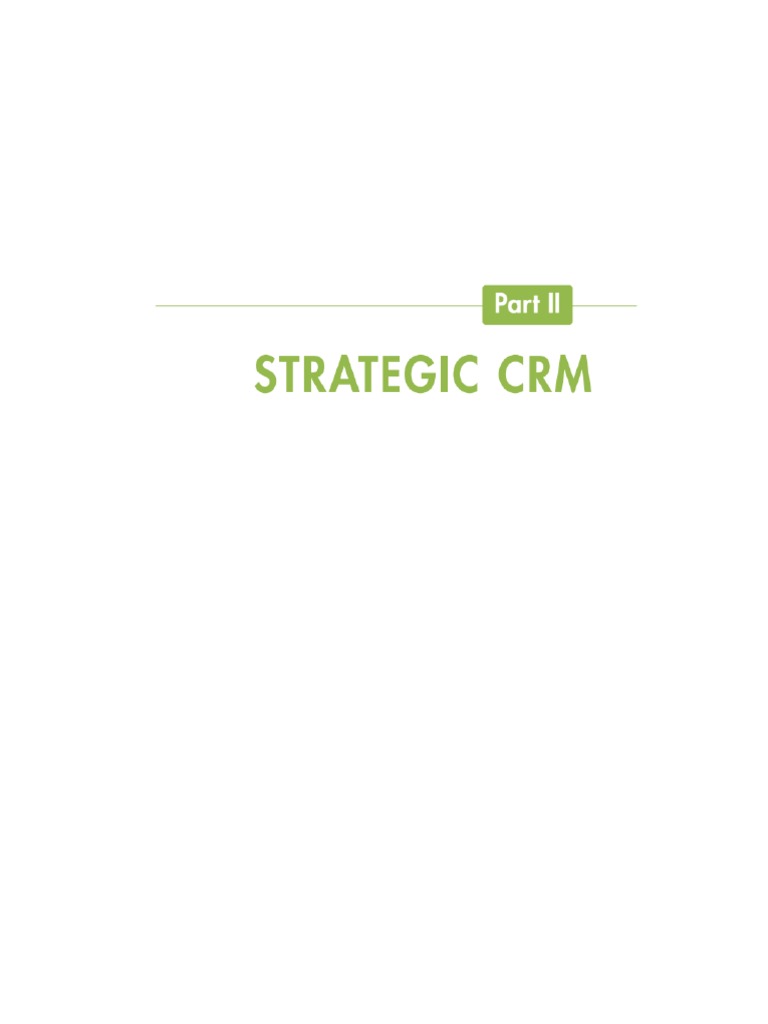 Chapter 5 For The Reporters 1 of 3 STRATEGIC CRM Topics Only To Follow Yung 2 Other Topics | PDF