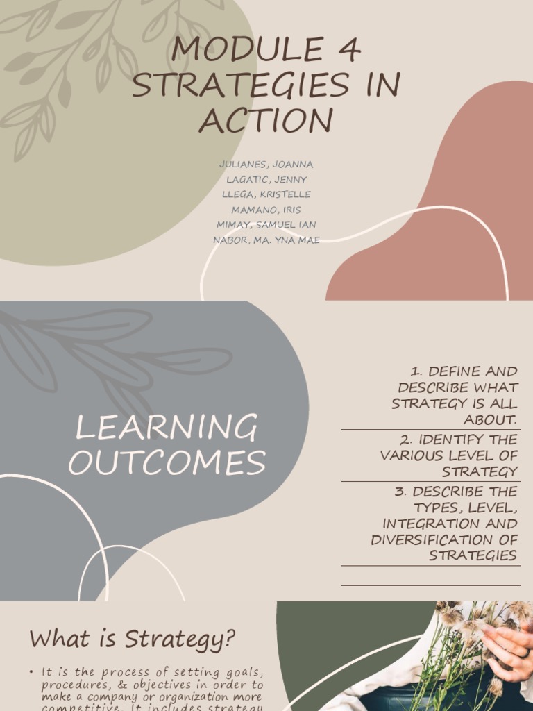 Module 4 Strategies in Action | PDF | Strategic Management ...