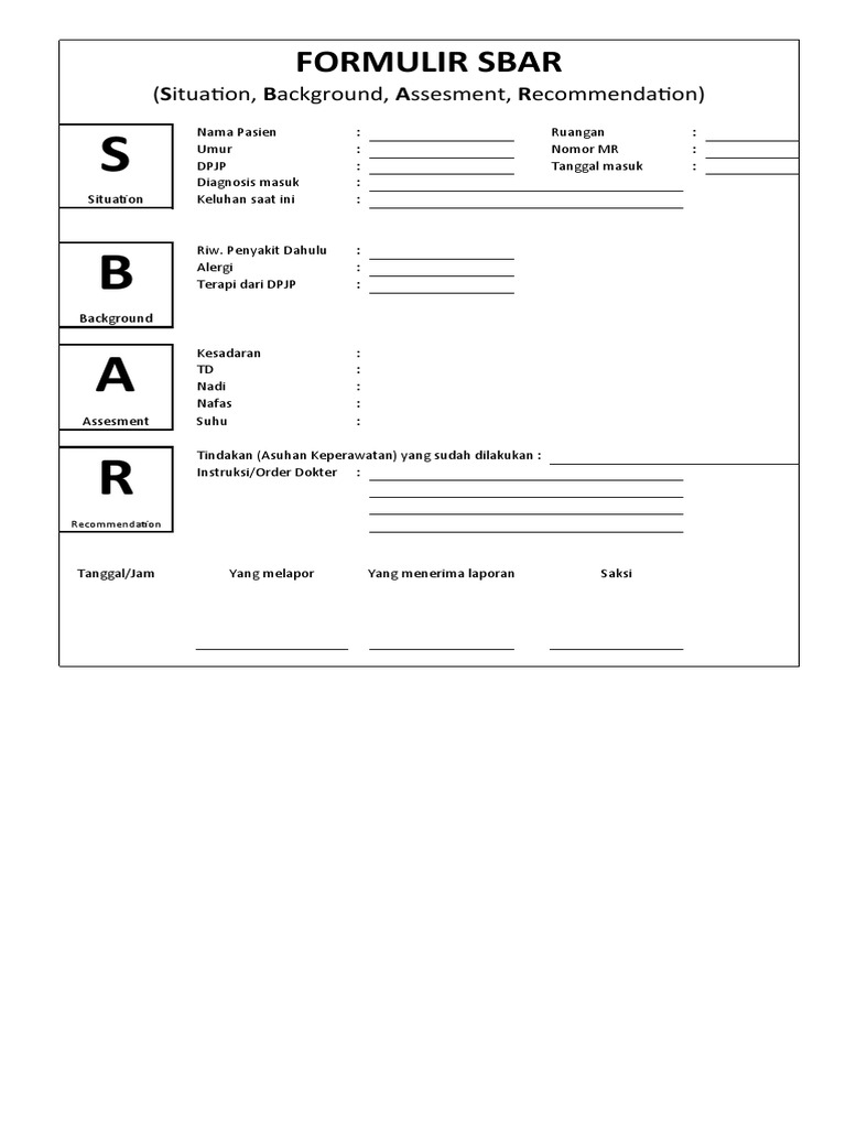 5 3 2 form-SBAR | PDF