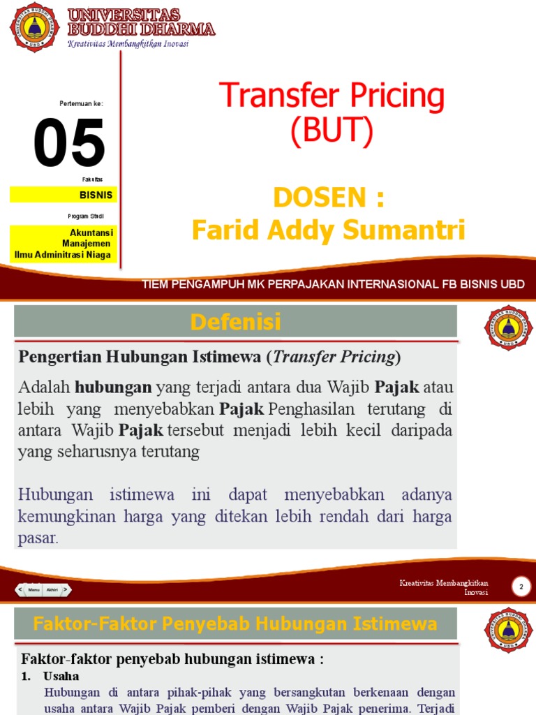 Pertemuan 5 Tranfer Pricing | PDF
