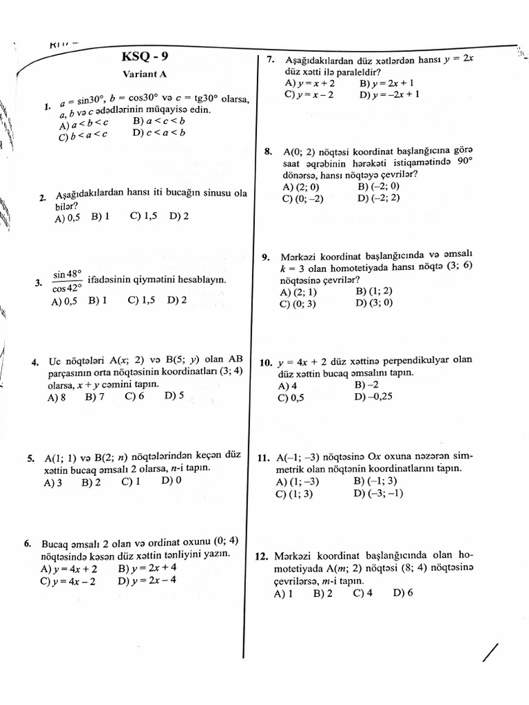 8 Ci Sinif KSQ 10 | PDF