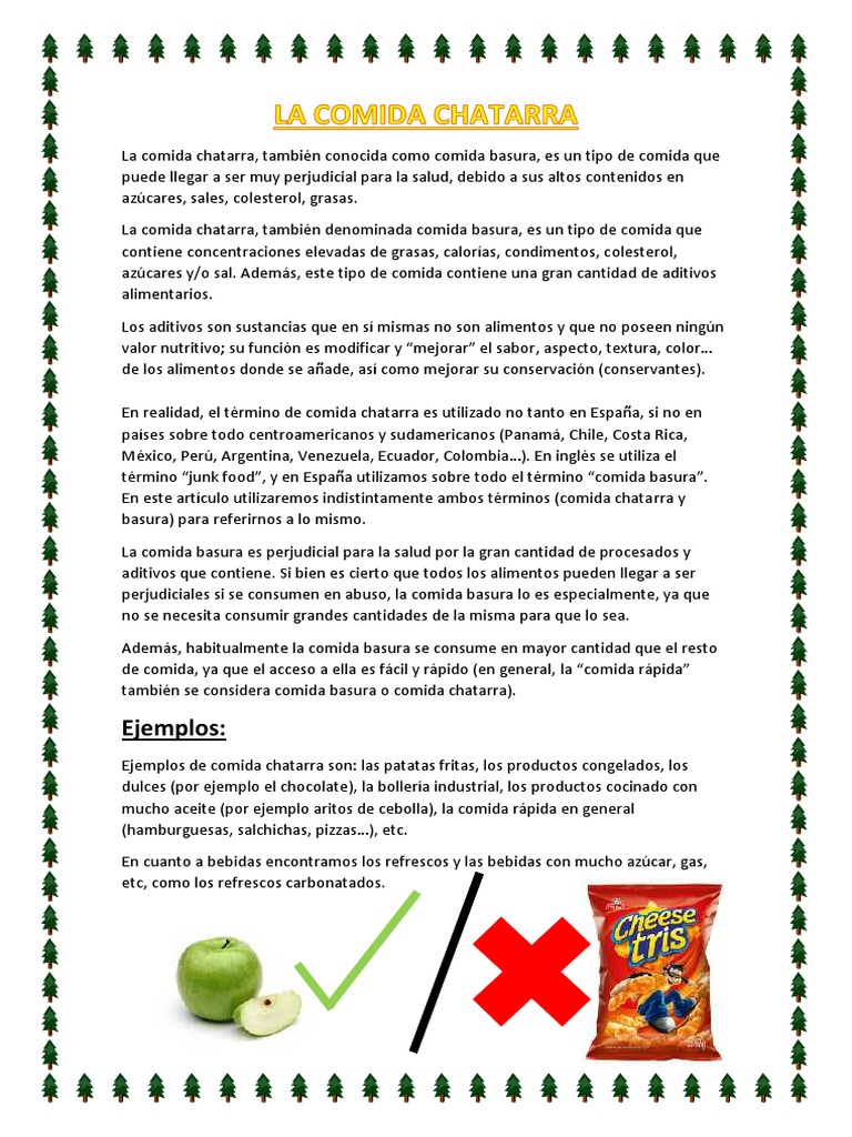 LA COMIDA CHATARRA - Archivo | PDF