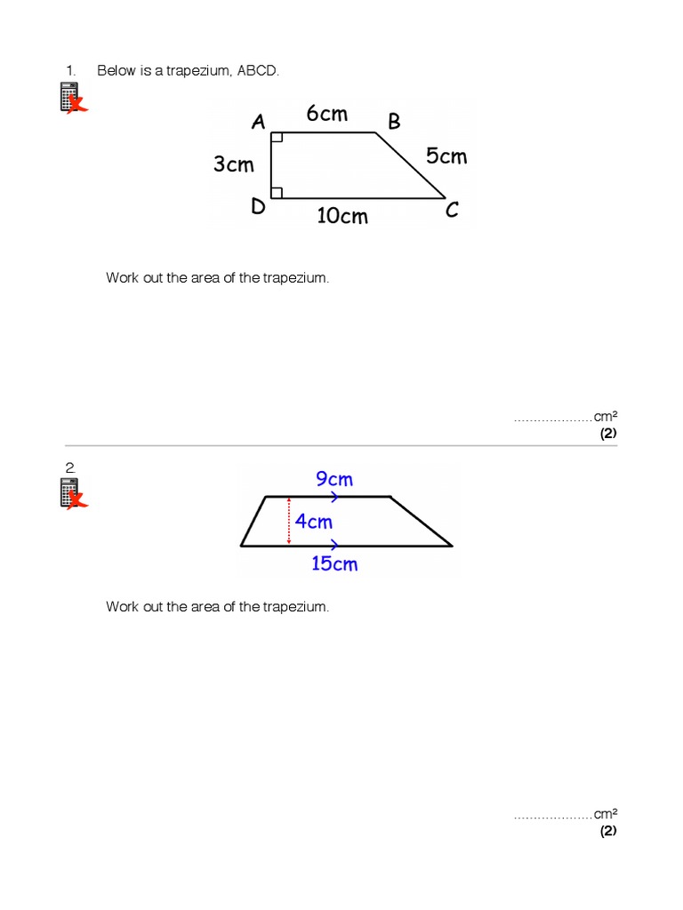 Area of A Trapezium | PDF