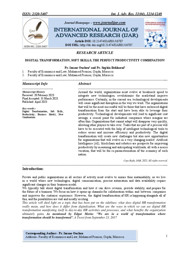 Digital Transformation Soft Skills The Perfect Productivity