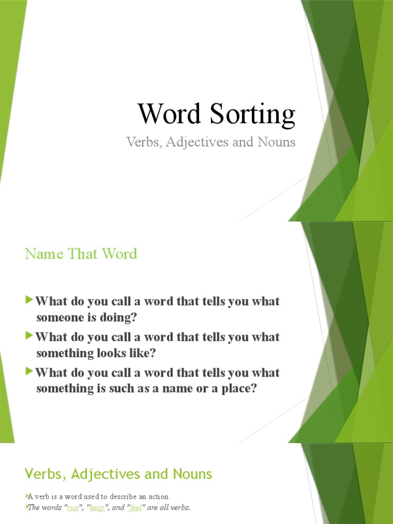 Verbs Nouns and Adjectives | PDF | Adjective | Verb