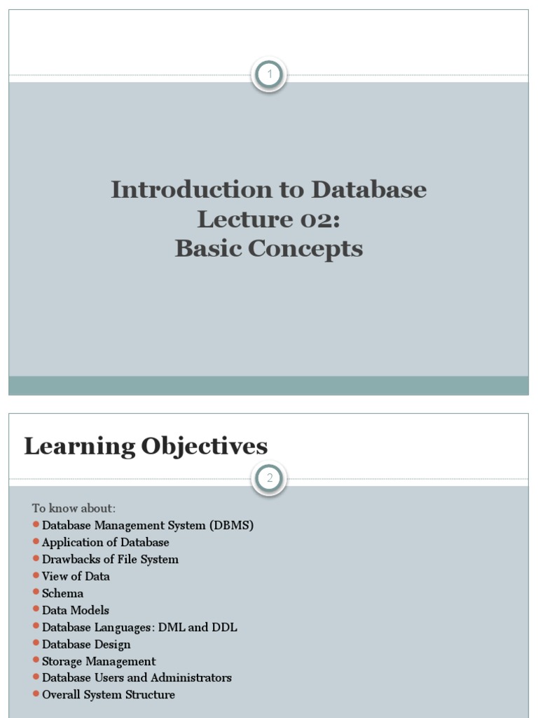 Lecture02 Basicconcepts Descargar Gratis Pdf Databases Data Model