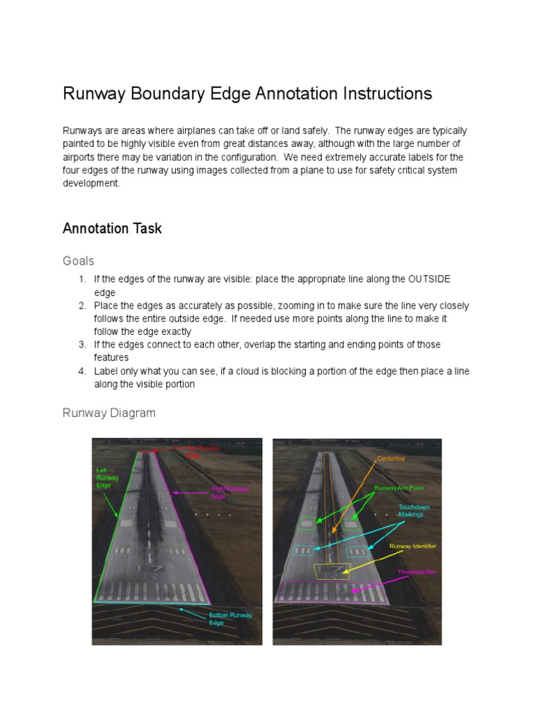 Runway Edge Annotation Guide | PDF | Runway