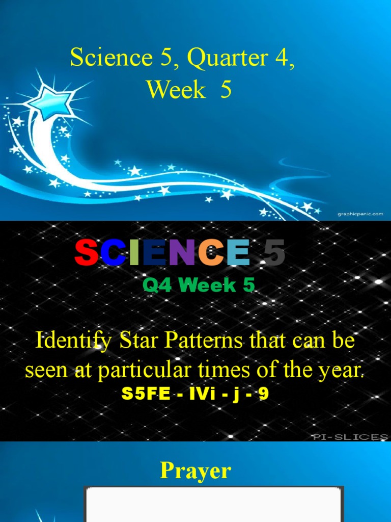Sci 5 Q4 W5-Identify Star Patterns That Can Be Seen at Particular Times of The Year | PDF
