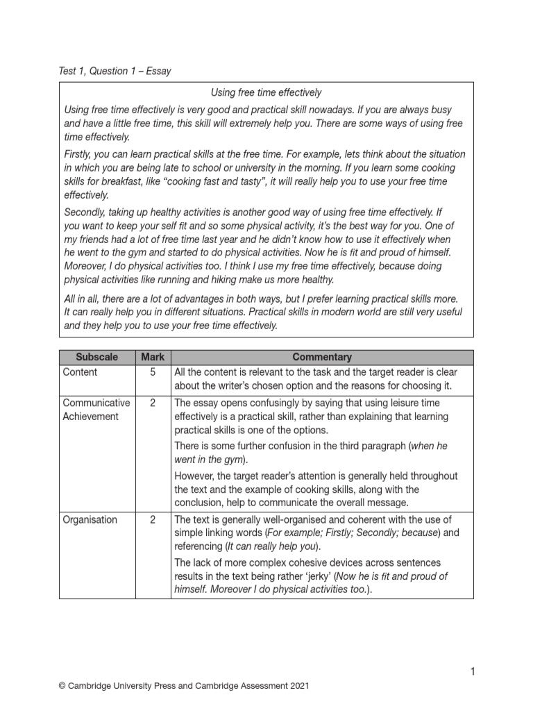 C1 Advanced 4, Test 1, Question 1 - Essay | PDF