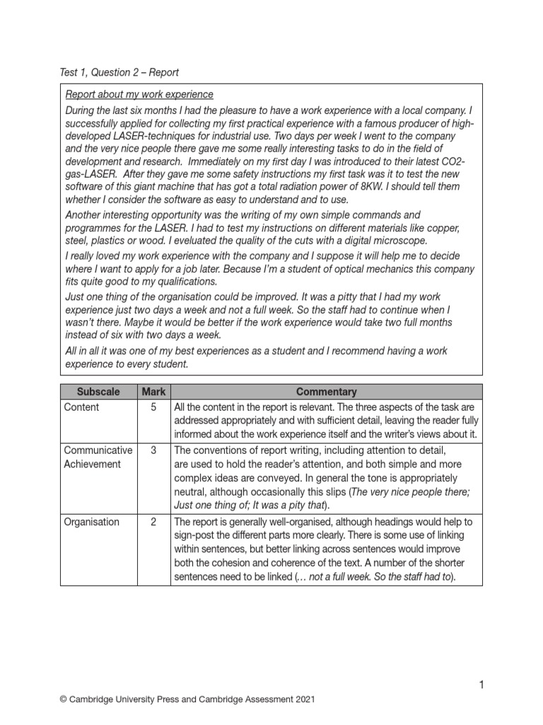 C1 Advanced 4, Test 1, Question 2 - Report | PDF | Human Communication ...