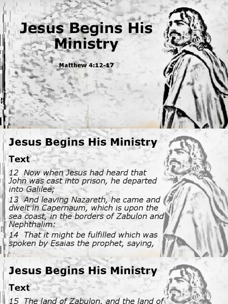 Jesus Begins His Ministry in Galilee | PDF | Ministry Of Jesus | Jesus