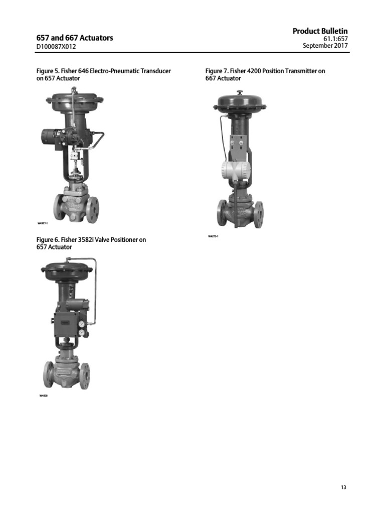 657 and 667 Actuators Product Bulletin: D100087X012 61.1:657 September ...