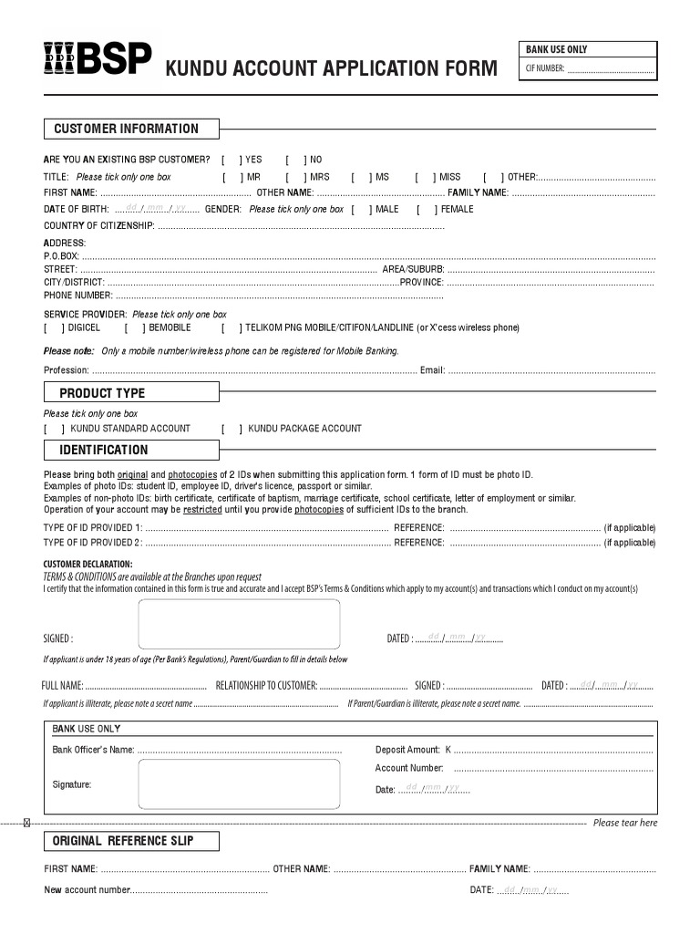 Kundu Account Application Form | PDF