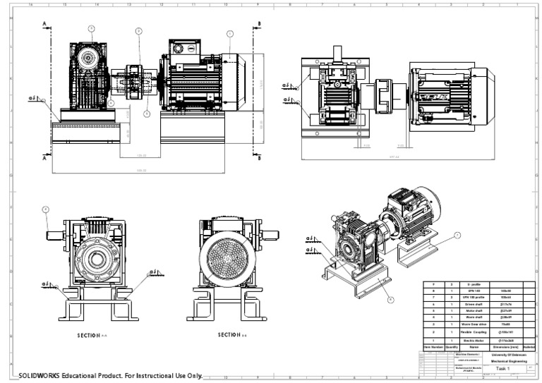 Mechanical Engineering Assembly Drawing | PDF | Physical Sciences ...