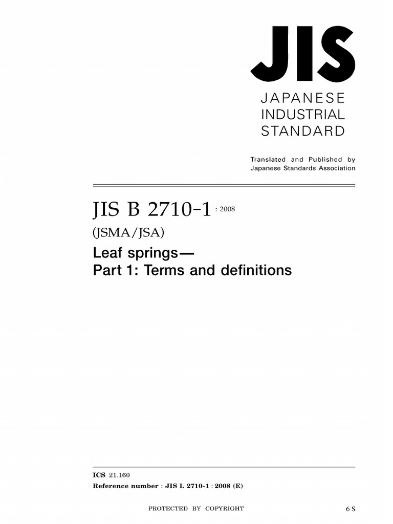 Jis B2710-1-2008 | PDF